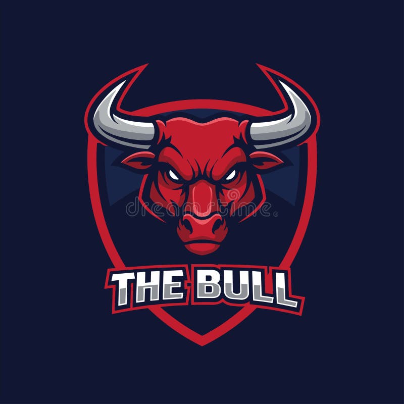 Bull Logo Vector Simple Modern Flat Stock Illustration - Illustration ...