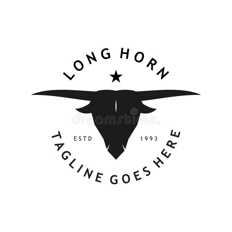 Bull Longhorn Logo Template Stock Vector - Illustration of buffalo ...