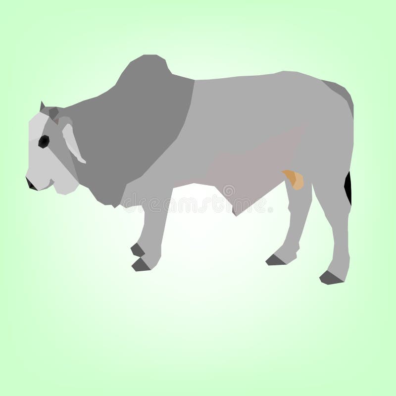 Bull Low Polygon Geometric Vector Stock Vector - Illustration of ...
