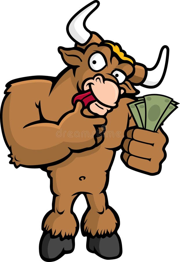 Bull Market stock vector. Illustration of earning, money - 2032066