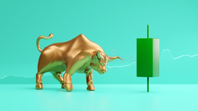 Bull Market, Concept of Stock Market Exchange or Financial Analysis, 3d ...