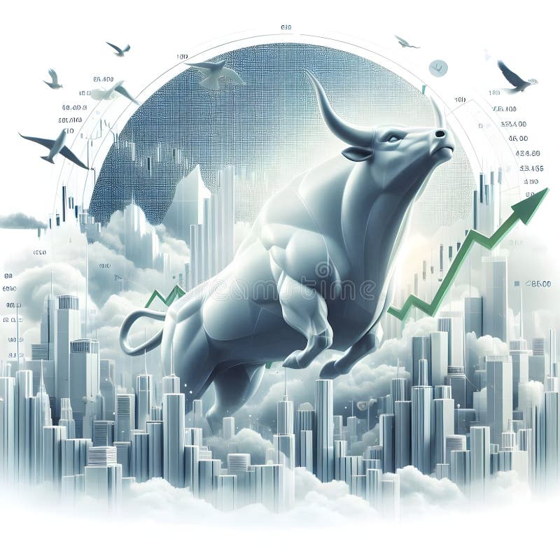 Bull Market Finance Illustration Stock Illustration - Illustration of ...