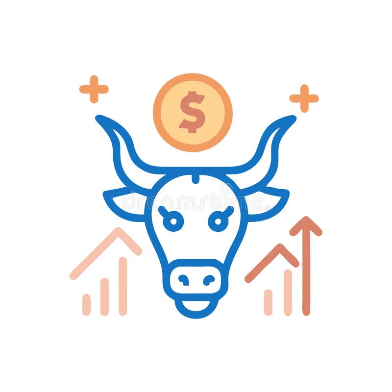 Bull Market Icon stock vector. Illustration of concepts - 352794803