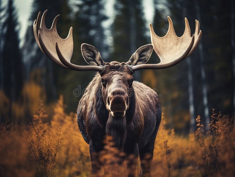 Bull moose stock illustration. Illustration of head - 293697363