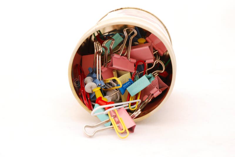 Bull and Paper Clips Push Pins Stock Image - Image of paper, fasteners ...