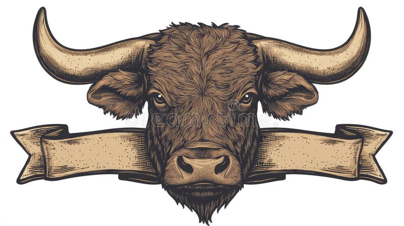 Bull Patch Sticker with Stitched Patchwork Icon on Transparent PNG ...