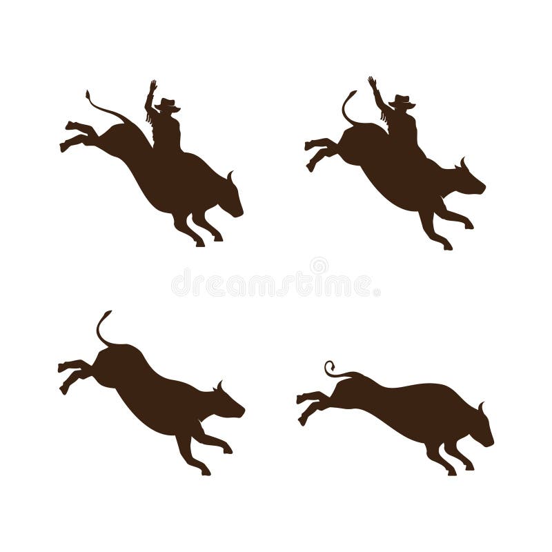 Bull riding rodeo logo stock vector. Illustration of mexico - 274542086