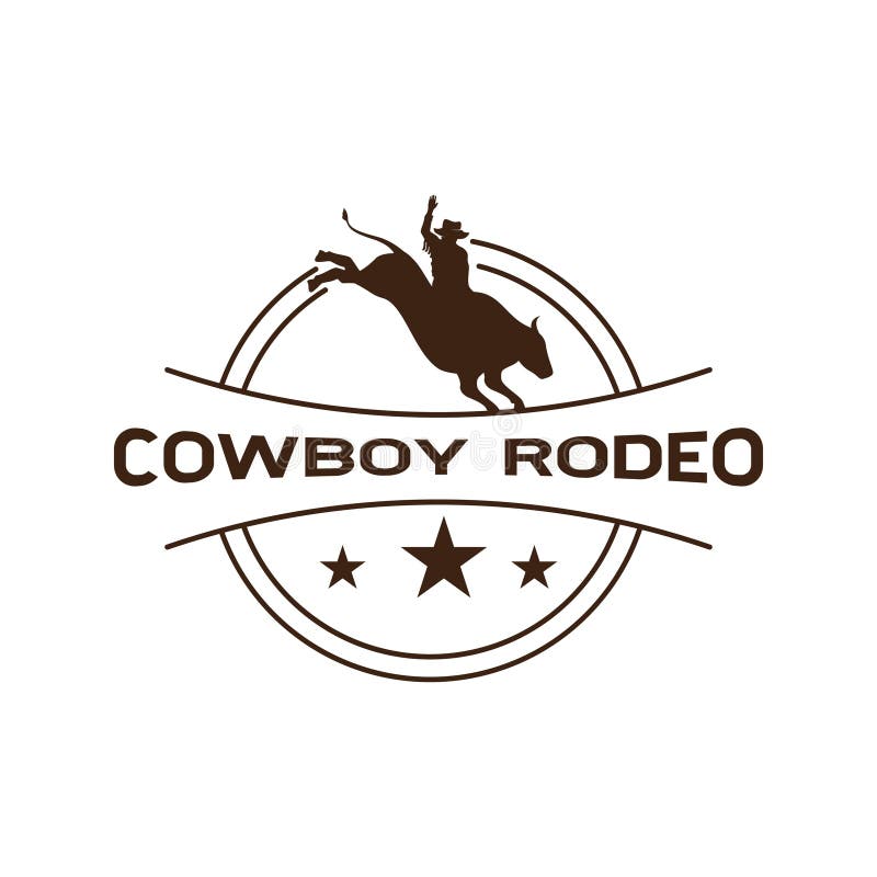 Bull riding rodeo logo stock vector. Illustration of mexico - 274542086