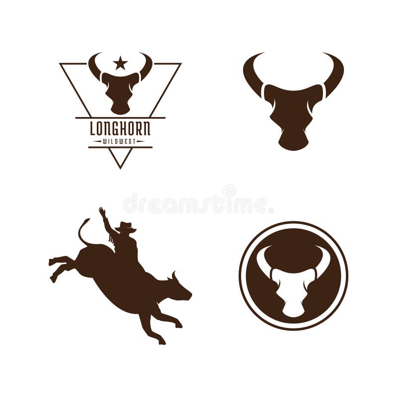Bull riding rodeo logo stock vector. Illustration of wild - 274542082