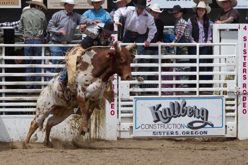 Bull Riding - Sisters, Oregon Rodeo 2011 Editorial Stock Image - Image ...