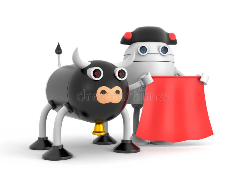 Bull Robot or May Be Cow. Cute Character Stock Illustration ...