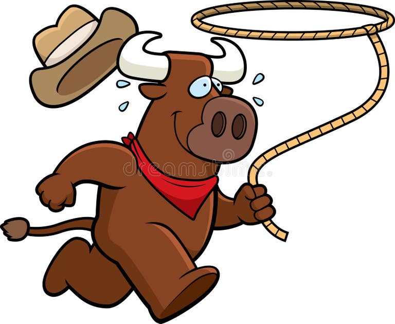 Happy Cartoon Rodeo Bull Stock Illustrations – 120 Happy Cartoon Rodeo ...