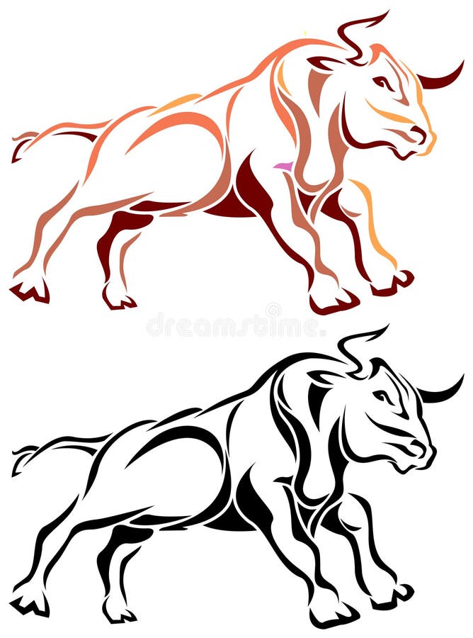 Bull head logo stock vector. Illustration of head, clip - 48071040
