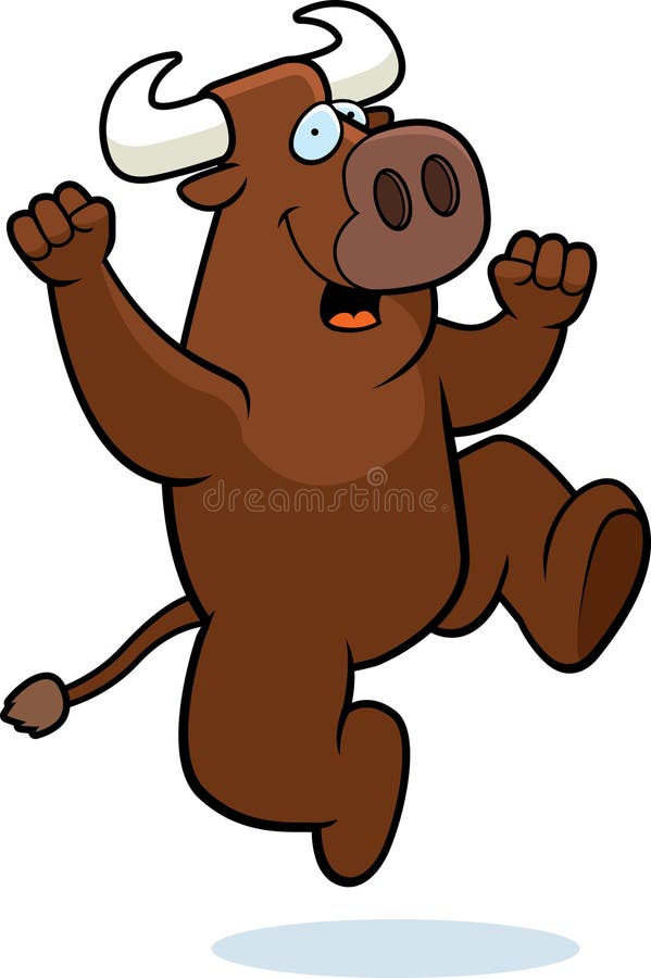 Buffalo Running stock vector. Illustration of brown, smiling - 10630513