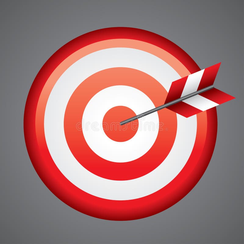 Bullseye success target stock illustration. Illustration of element ...