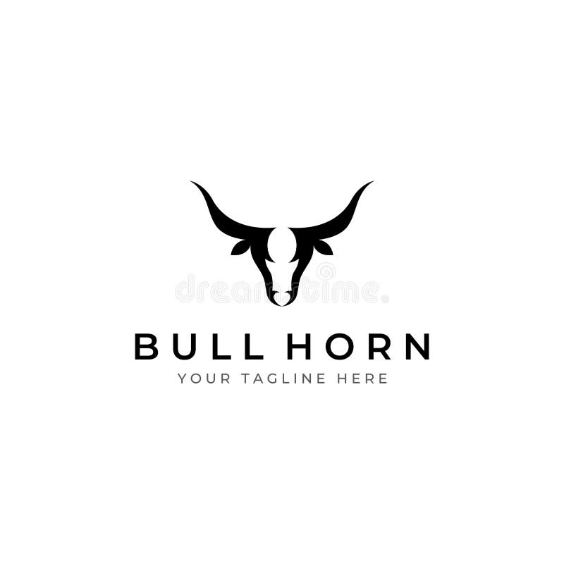 Bull S Head Horn Logo. Using a Vector Illustration Template Design ...