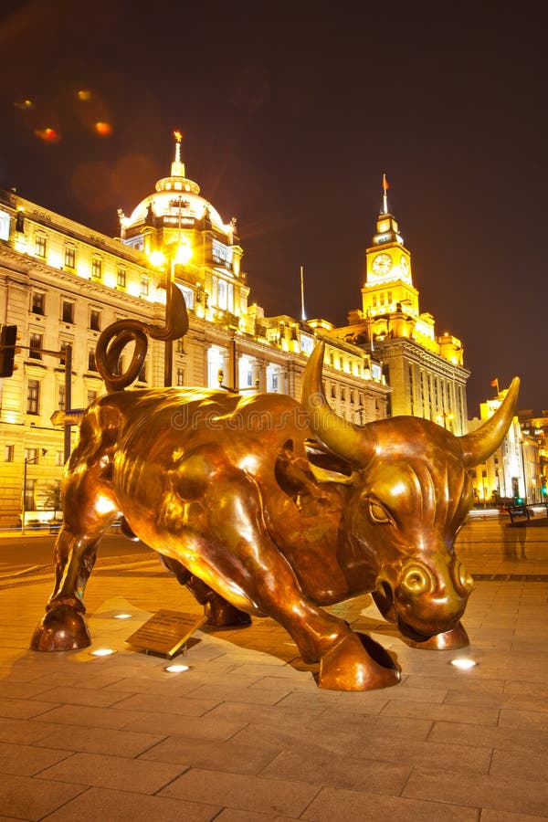Shanghai bull editorial stock photo. Image of area, shanghainese - 39715953