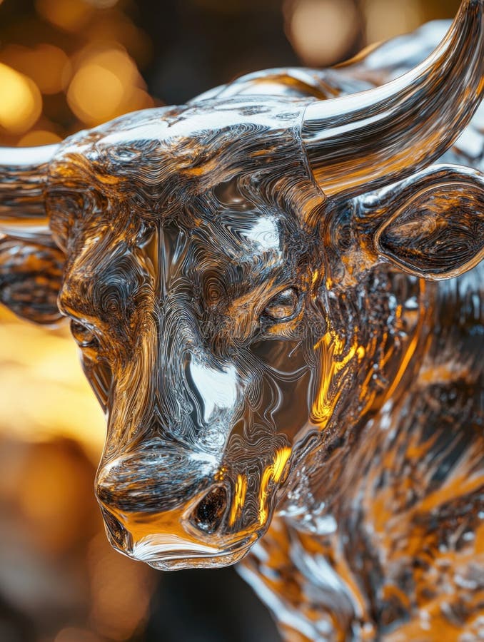 Bull Statue Close Up stock photo. Image of totem, architecture - 388444136