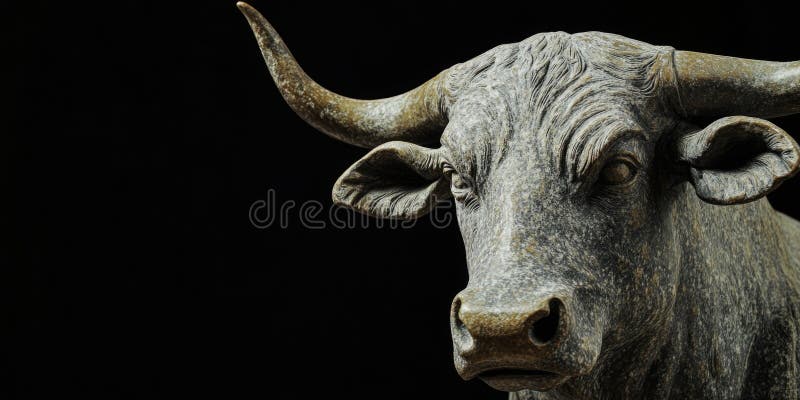 Bull Statue Close Up stock photo. Image of male, strength - 376249892