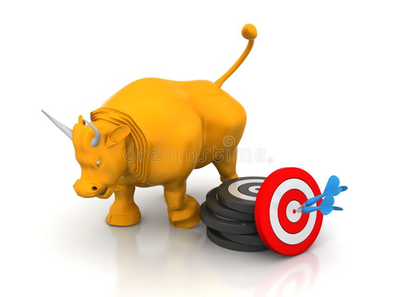 Bull S Eye Target with Arrow Stock Illustration - Illustration of arrow ...