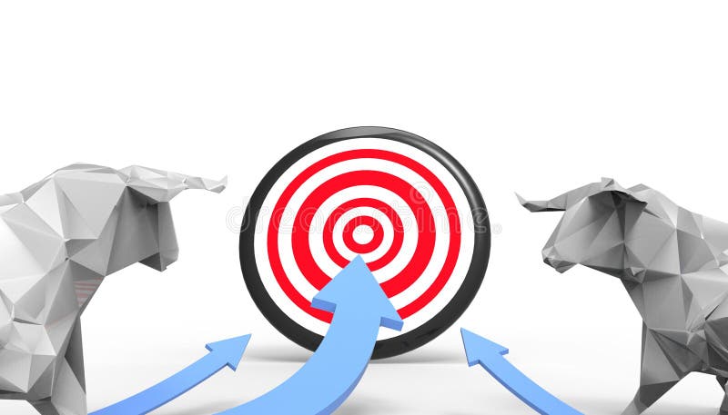 Bull S Eye Target with Arrow Stock Illustration - Illustration of arrow ...