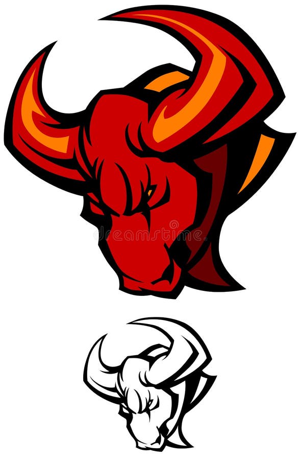 Bull Mascot Vector Logo stock vector. Illustration of horn - 16830276