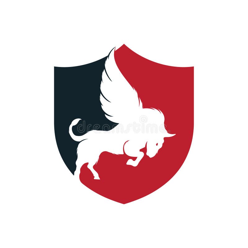 Flying Bull Icon Vector Illustration Stock Vector - Illustration of ...