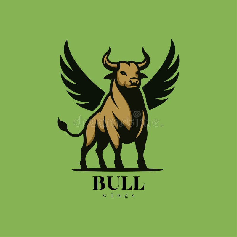 Bull wings logo stock vector. Illustration of head, strong - 311257321