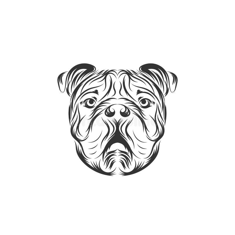 English Bulldog Face Outline Logo Stock Illustrations – 34 English ...