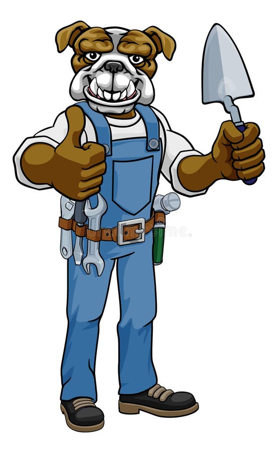 Bulldog Bricklayer Builder Holding Trowel Tool Stock Vector ... Bulldog Bricklayer Builder Holding Trowel Tool Stock Vector ...