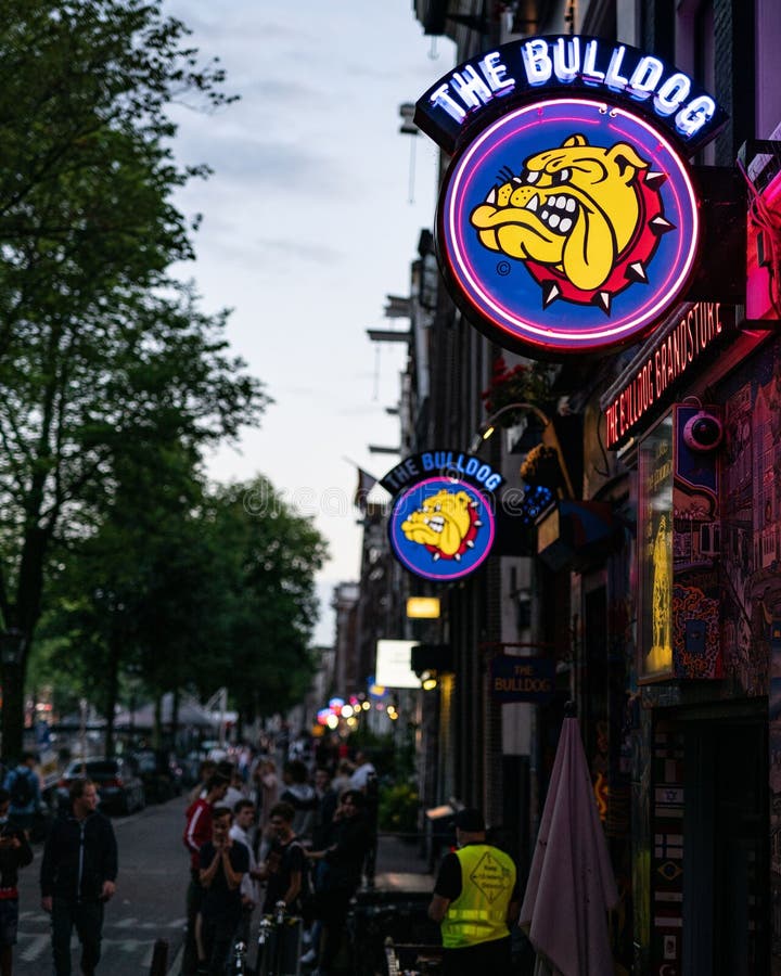 The Bulldog Coffee Shop in Amsterdam S Red Light District Editorial ...