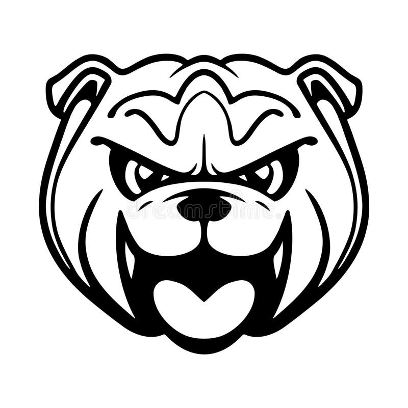 Bulldog face draw stock vector. Illustration of puppy - 318395555