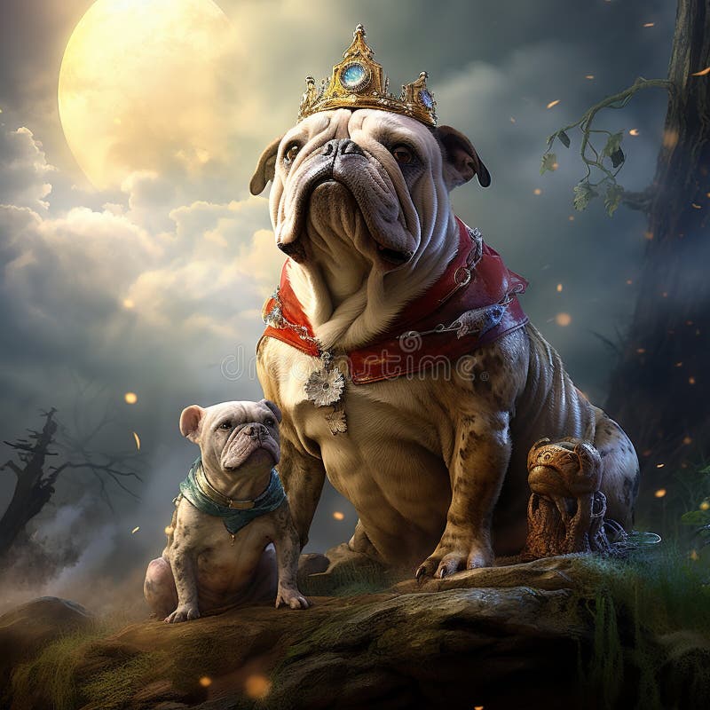 Bulldog is Patiently with Toad on His Head Made with Generative AI ...