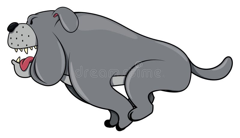 Cartoon Bulldog Running