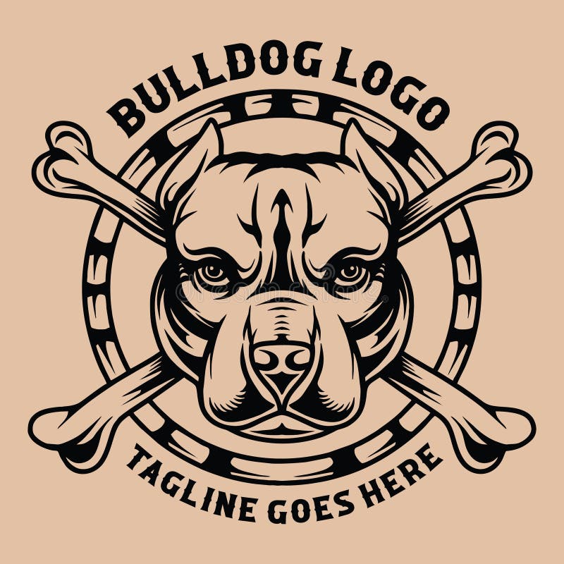 Bulldog Vintage Vector Graphic Design Illustration Emblem Stock Vector ...