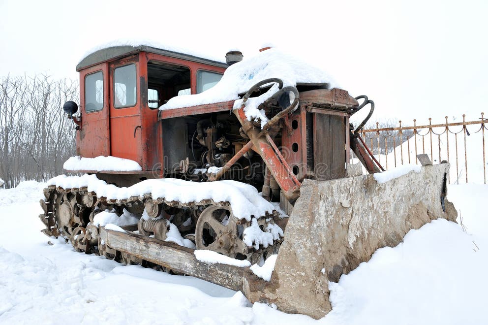 Bulldozer stock photo. Image of snow, covers, promotion - 13389964
