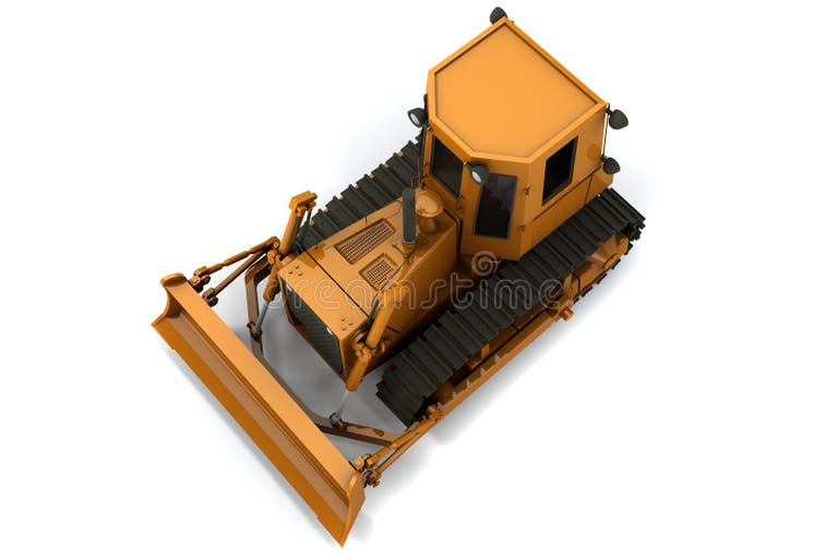 Top View Working Bulldozer Stock Illustrations – 53 Top View Working ...
