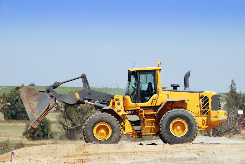 Yellow Excavator stock image. Image of bulldozer, heavy - 14939345