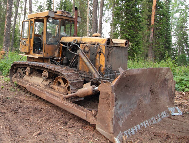 Bulldozer stock image. Image of machine, forest, mover - 27987167
