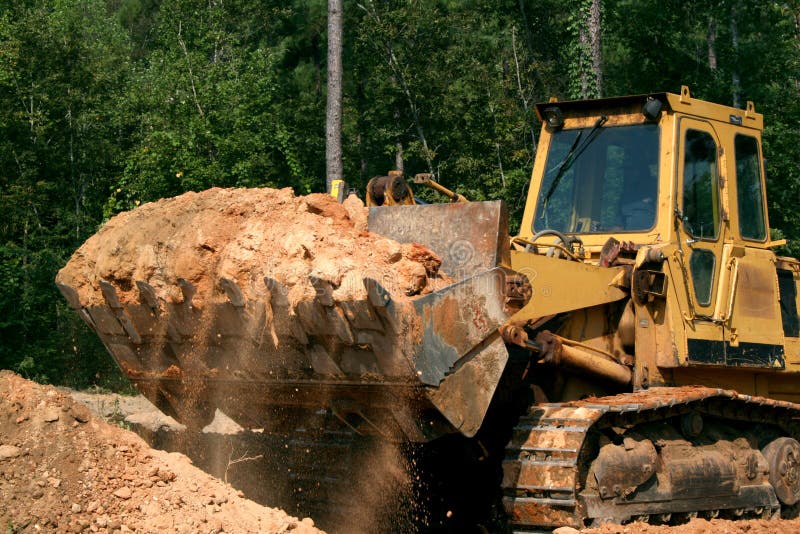 Bulldozer stock image. Image of leveling, deer, excavation - 3240249