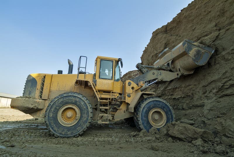 Bulldozer in Action in a Quarry Editorial Stock Photo - Image of ...