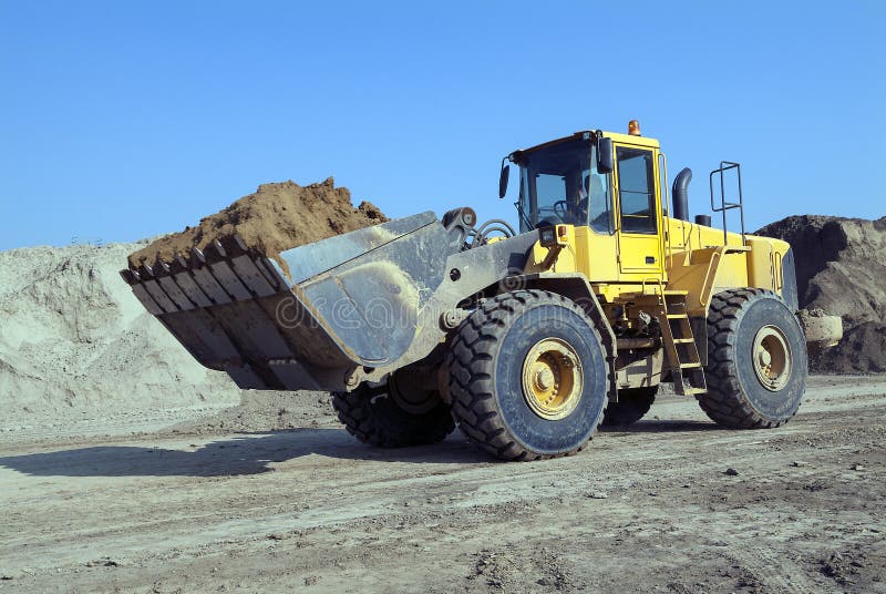 Bulldozer in Action in a Quarry Editorial Stock Photo - Image of ...