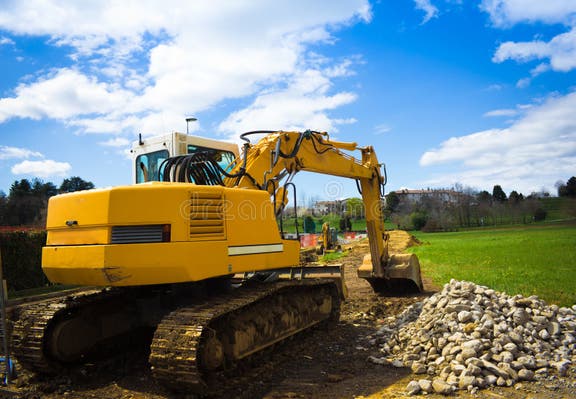 Bulldozer Back - Horizontal Stock Photo - Image of countryside ...