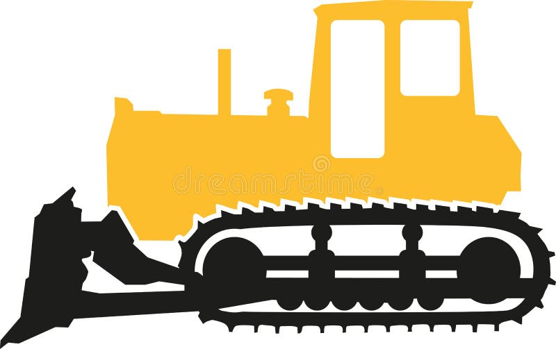 Bulldozer icon vector stock vector. Illustration of bulldozer - 107158200
