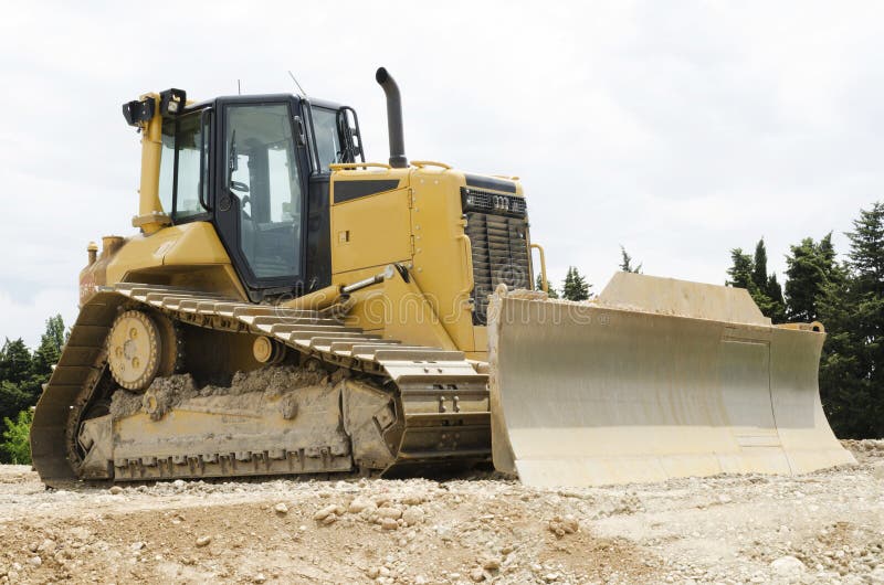 Bulldozer stock image. Image of vehicle, public, works - 37094805