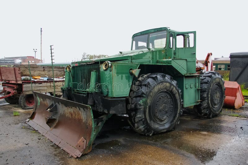 Old russian bulldozer stock photo. Image of agricultural - 27003486