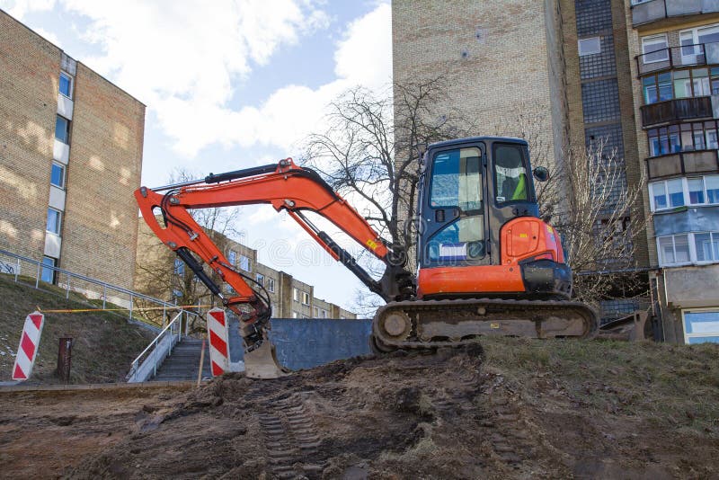 A Bulldozer at a Construction Site Stock Image - Image of heavy ...