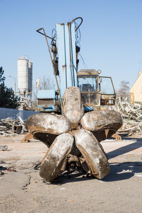 Bulldozer at Building Construction Site Stock Image - Image of ...
