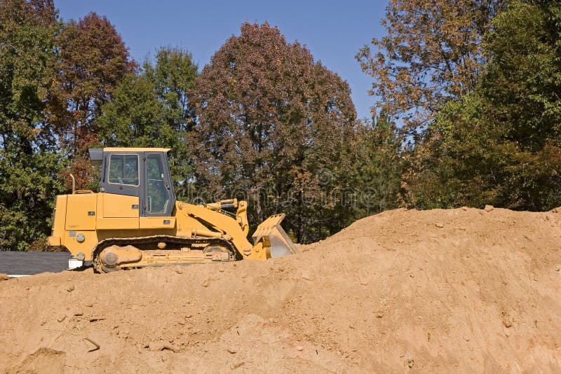 Bulldozer on Dirt stock image. Image of landscape, build - 3576649