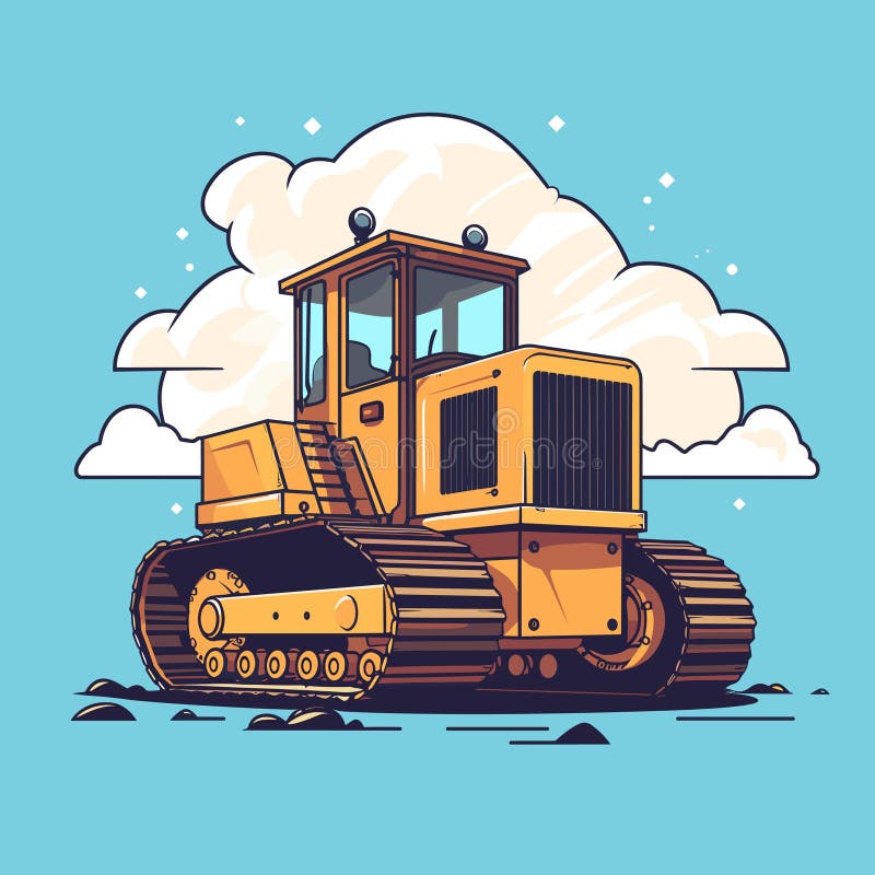 Grader Bulldozer Vector Illustration Vector Logo Design for ...